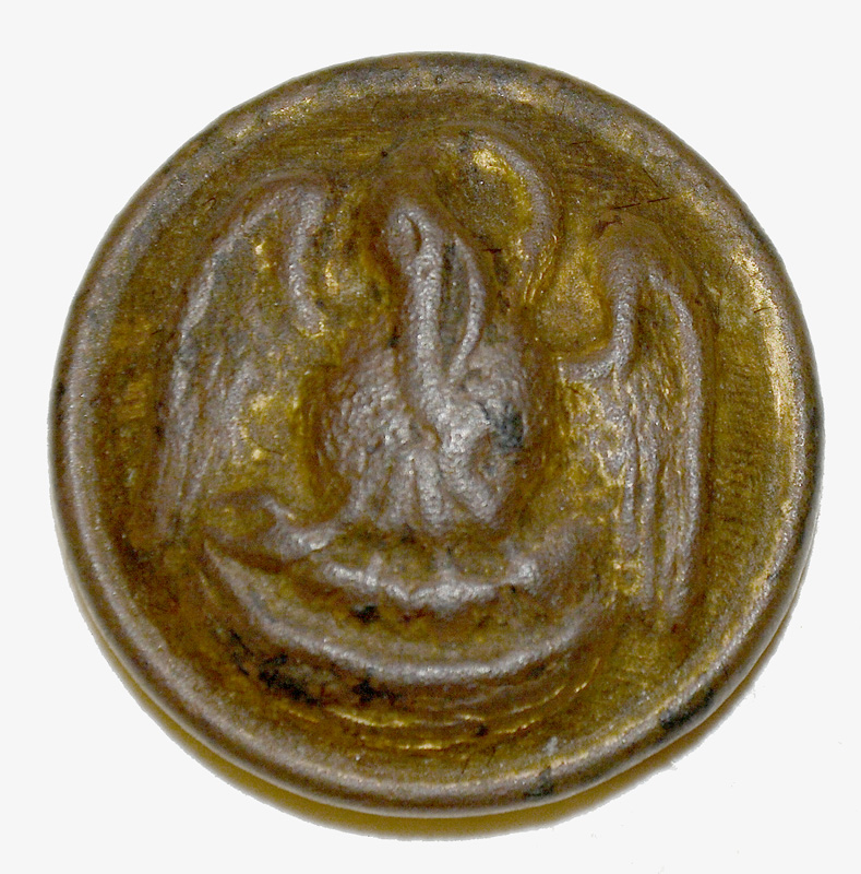 EXCAVATED LOUISIANA STATE SEAL COAT BUTTON — Horse Soldier