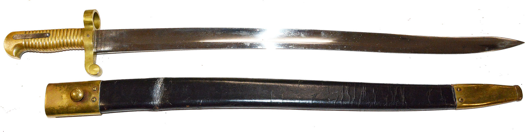 SABER BAYONET AND SCABBARD FOR THE WHITNEY PLYMOUTH 1861 NAVY RIFLE ...