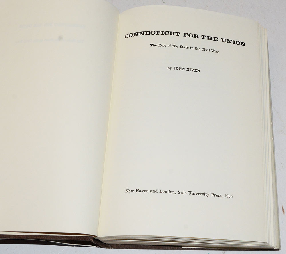 AUTOGRAPHED REFERENCE BOOK ON CONNECTICUT IN THE CIVIL WAR — Horse Soldier