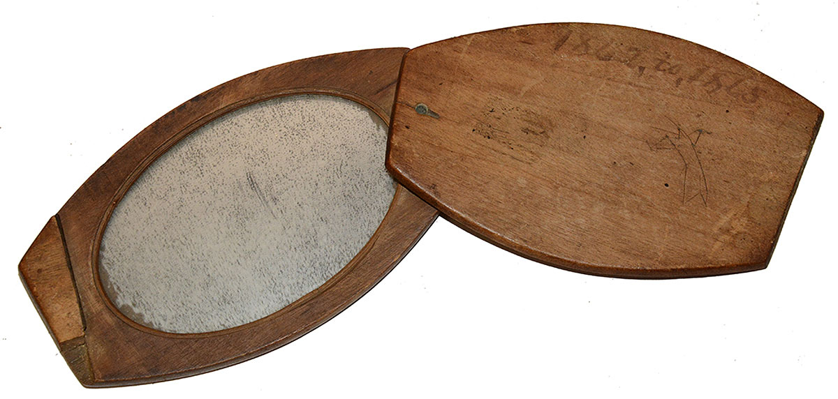 CIVIL WAR CAMP MIRROR IDENTIFIED TO 5TH AND 20TH MASS SOLDIER — Horse ...