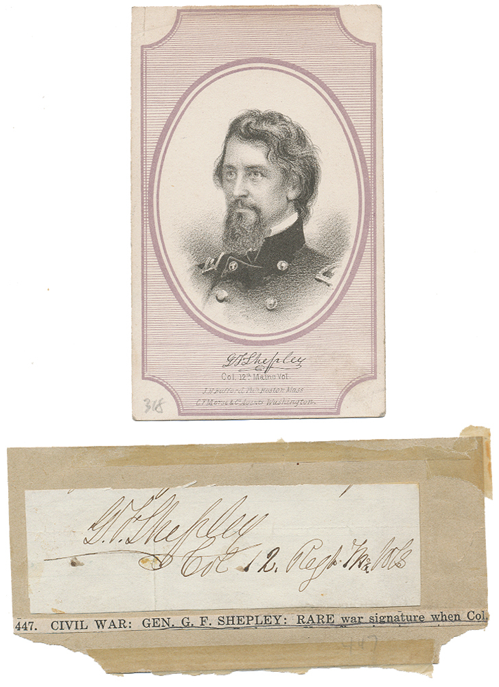 CLIPPED SIGNATURE OF ARMY OF THE POTOMAC STAFF OFFICER WITH AN ...