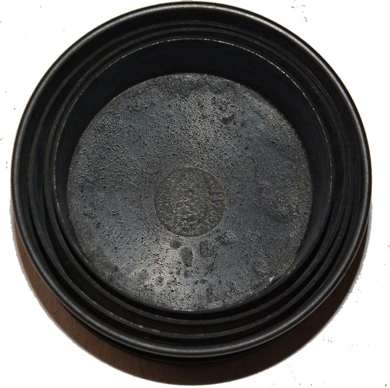 NILES PATENT 1860 HARD RUBBER COLLAPSIBLE CUP WITH LID — Horse Soldier