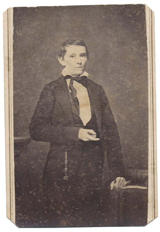 CDV OF ALEXANDER H. STEPHENS, CONFEDERATE STATES VICE PRESIDENT — Horse ...