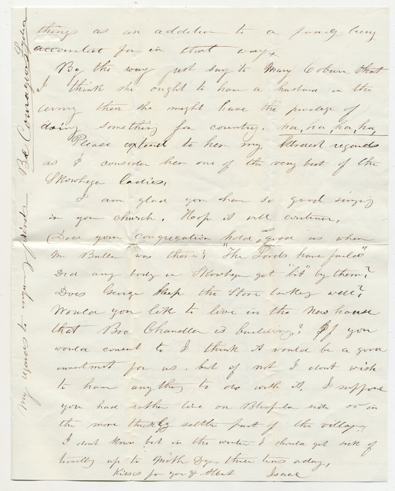 JANUARY 1864 UNION SOLDIER LETTER - BREVET BRIGADIER GENERAL ISAAC DYER ...