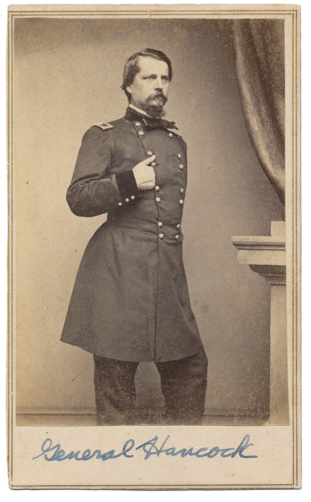 CDV OF U.S. GENERAL WINFIELD S. HANCOCK — Horse Soldier