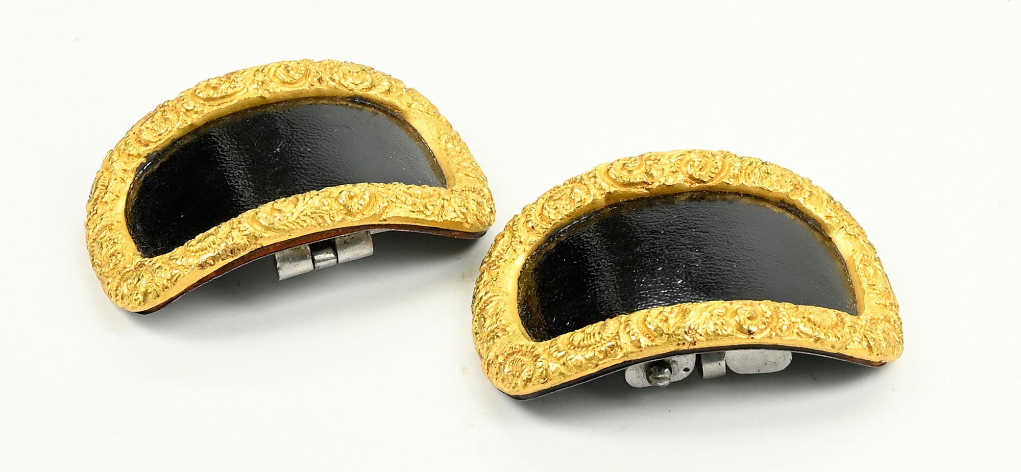 VERY PRETTY CIRCA 1830 CASED ENGLISH GOLD PLATED SHOE AND KNEE ...