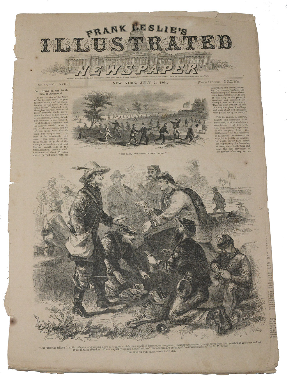 FRANK LESLIE’S ILLUSTRATED, JULY 2, 1864 - COLD HARBOR/PETERSBURG ...