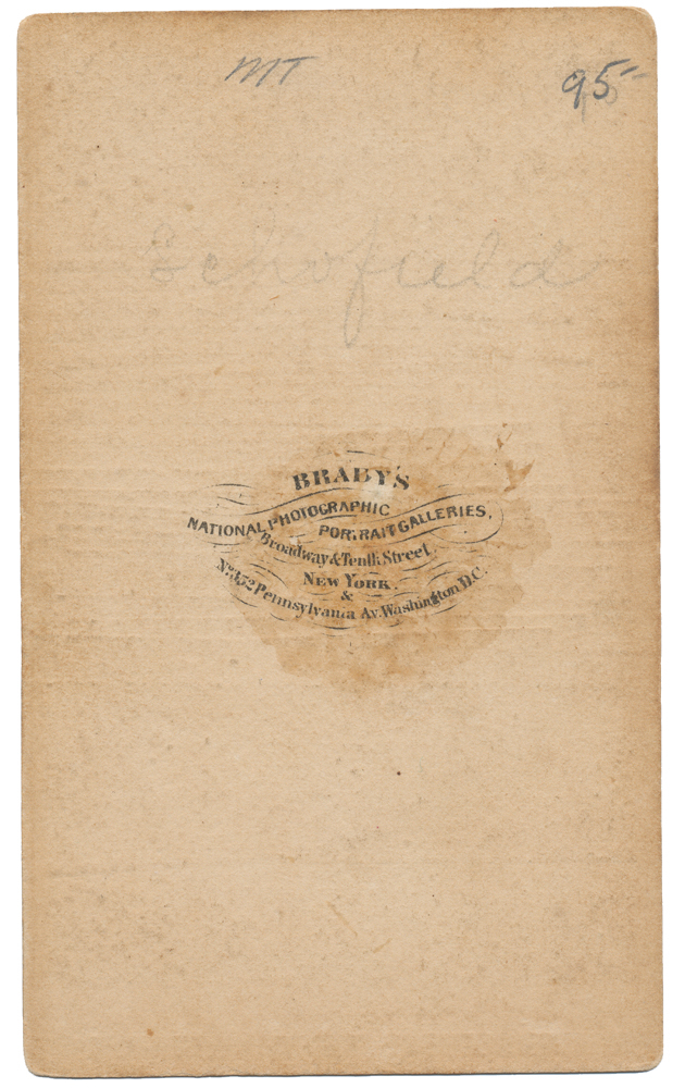 CDV OF U.S. GENERAL JOHN M. SCHOFIELD — Horse Soldier