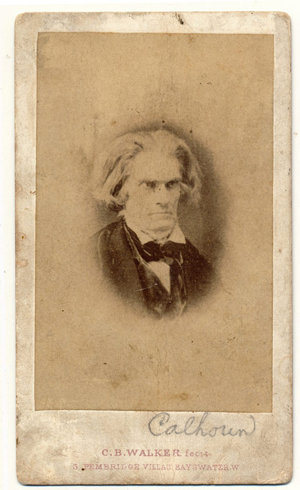 CDV OF JOHN C. CALHOUN — Horse Soldier