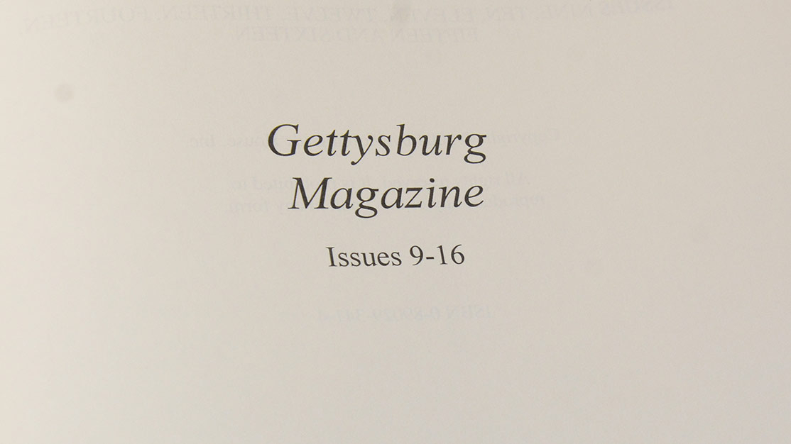 ISSUES 9-16 OF GETTYSBURG MAGAZINE BOUND IN ONE VOLUME — Horse Soldier