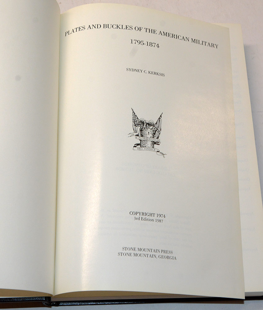 CLASSIC REFERENCE BOOK ON US PLATES — Horse Soldier