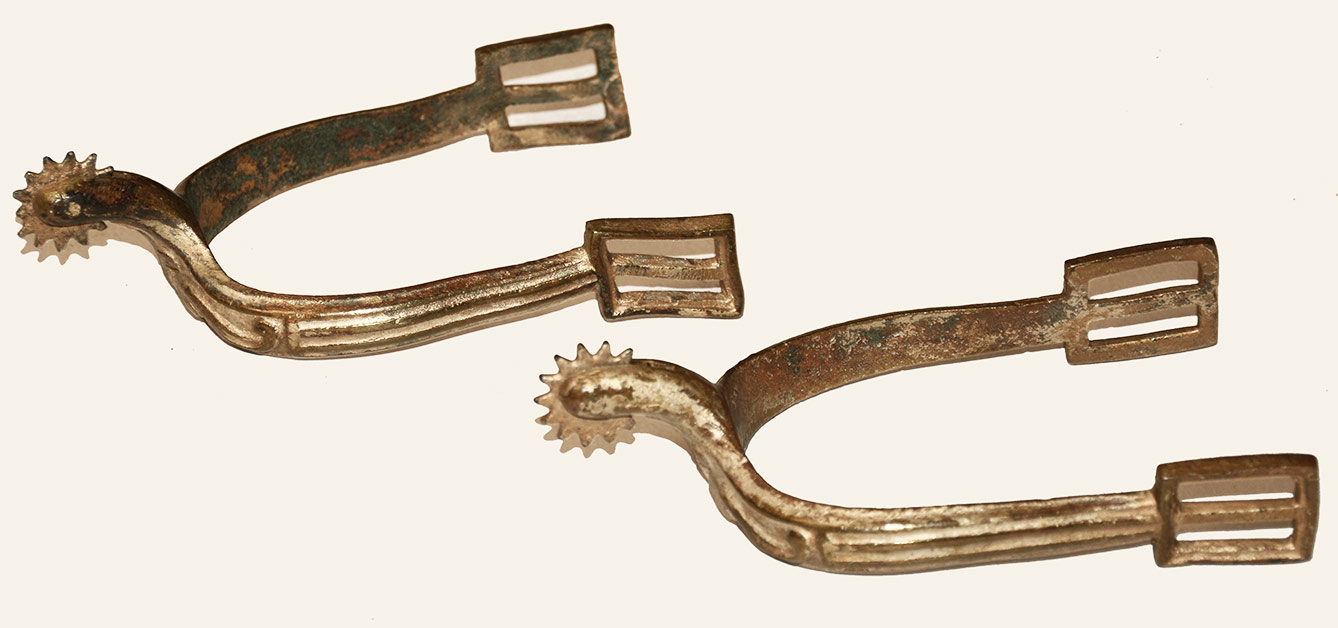 PAIR OF CIVIL WAR OFFICER’S SPURS — Horse Soldier