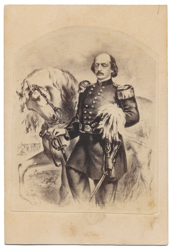CDV OF U.S. GENERAL BENJAMIN F. BUTLER — Horse Soldier