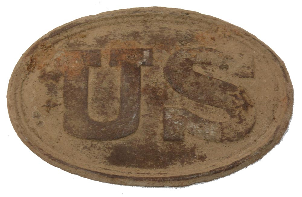 DUG US CARTRIDGE BOX PLATE RECOVERED AT FREDERICKSBURG — Horse Soldier