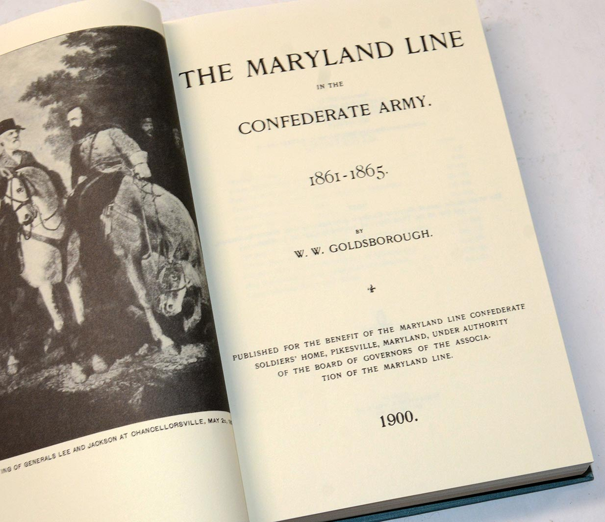 1987 REPRINT COPY OF THE 1900 ORIGINAL – THE MARYLAND LINE IN THE ...