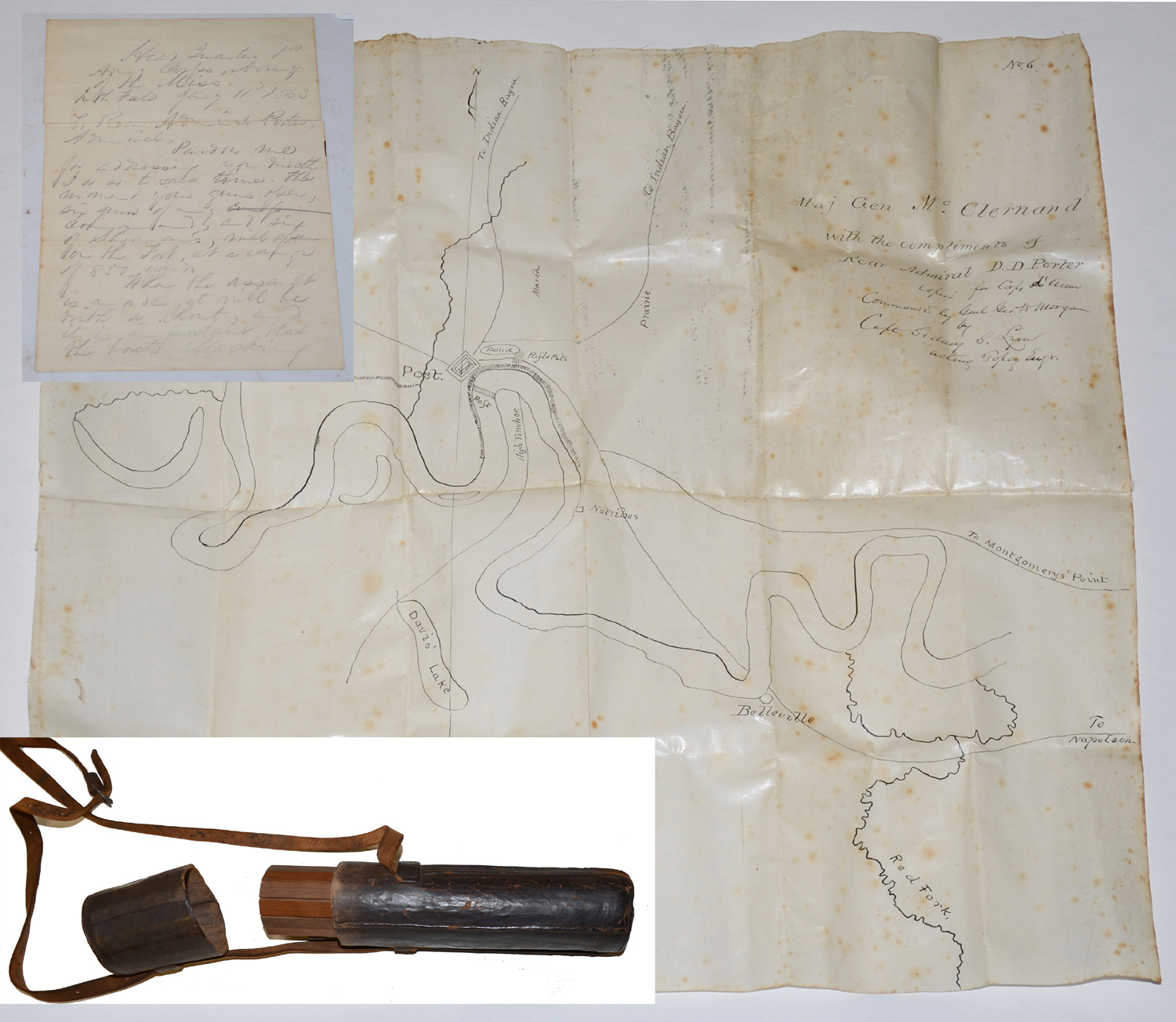 ON-THE-SPOT BATTLEFIELD DISPATCH AND MAP FROM THE BATTLE OF ARKANSAS ...