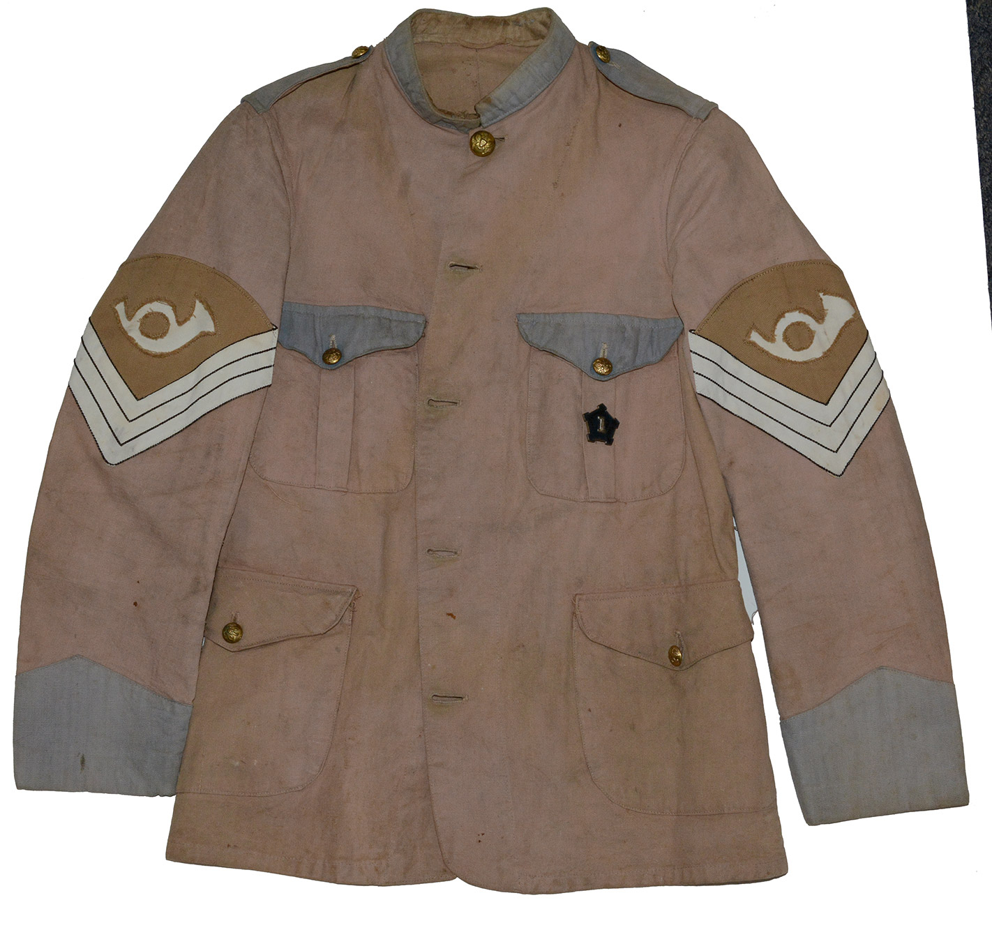 MODEL 1898 KHAKI US ARMY UNIFORM JACKET WITH 1ST BRIGADE, 3RD DIVISION ...