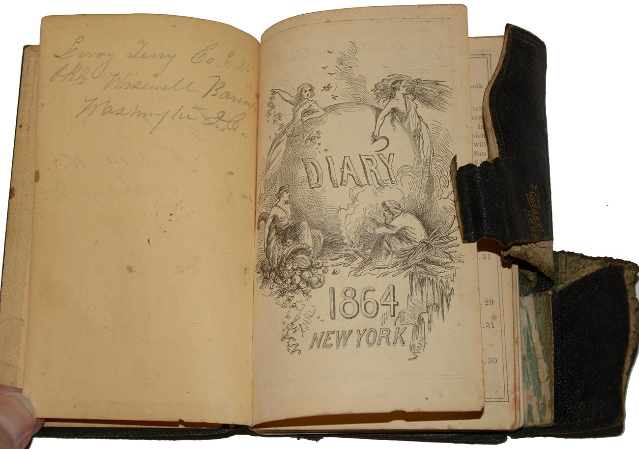 1864 SOLDIER POCKET DIARY - SERGEANT LEROY TERRY, 121ST NEW YORK ...