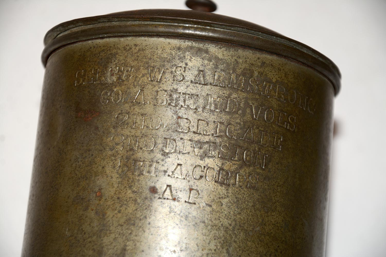 WORLD CLASS ID’D MARYLAND SOLDIER’S BOILER/MESS CUP WITH LID — Horse ...