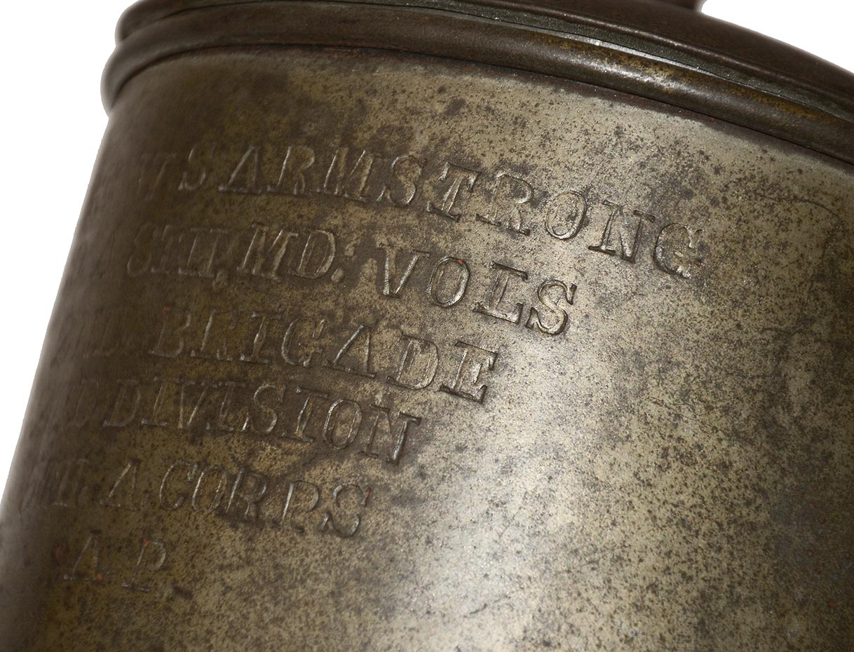 WORLD CLASS ID’D MARYLAND SOLDIER’S BOILER/MESS CUP WITH LID — Horse ...