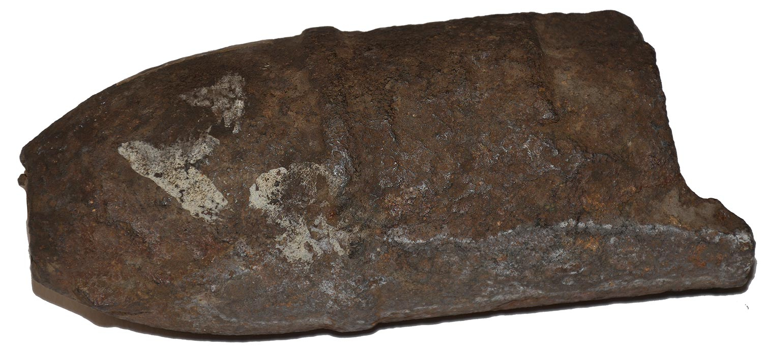 EXPLODED CONFEDERATE 3” READ SHELL FIRED INTO THE U.S.S. COMMODORE HULL ...