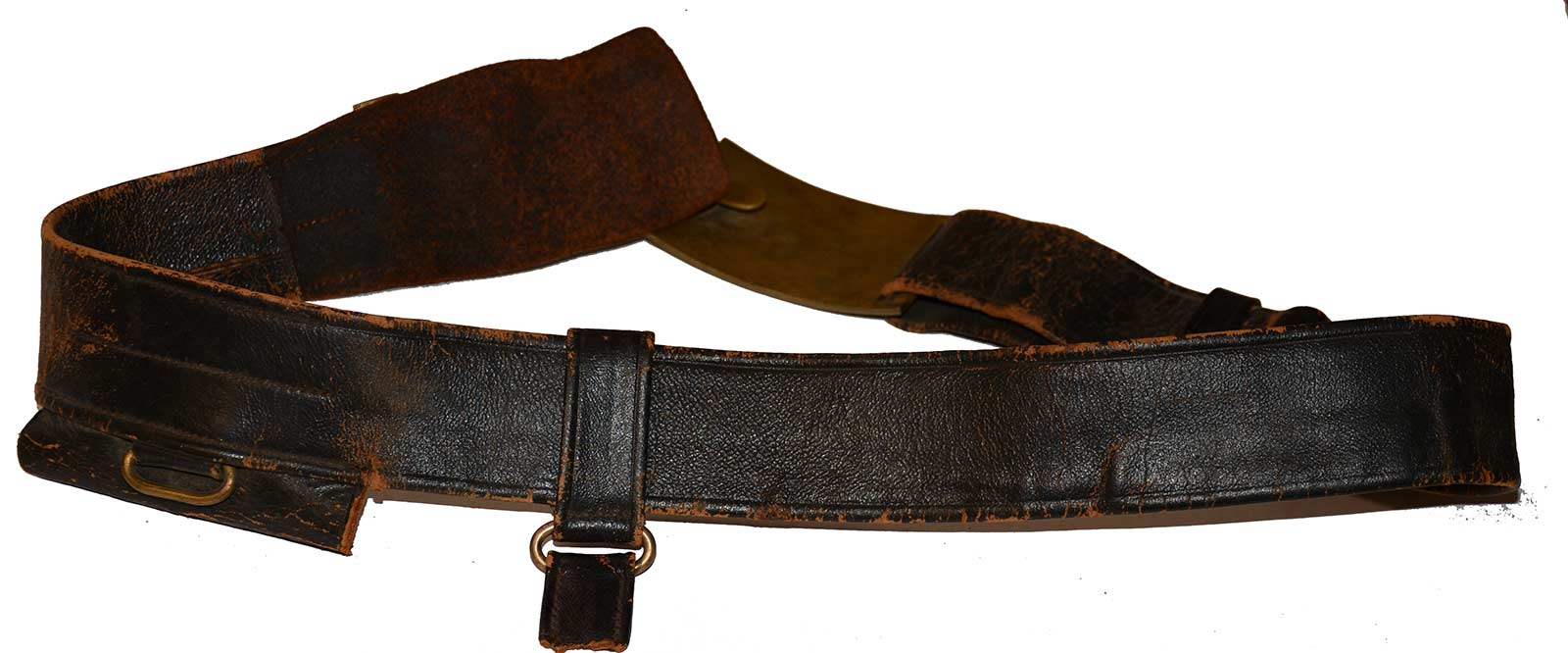 CIVIL WAR OFFICER’S SWORD BELT WITH PATTERN 1851 BUCKLE — Horse Soldier