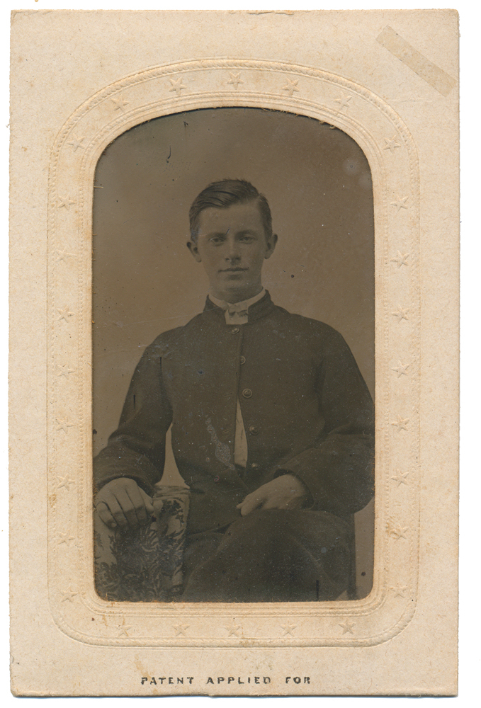 TINTYPE (IN CDV MOUNT) OF UNIDENTIFIED CONFEDERATE, FROM MOSBY ALBUM ...