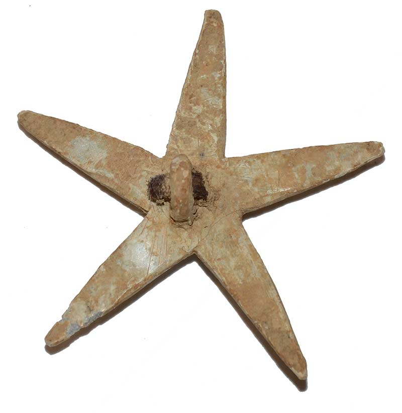 WONDERFUL HANDMADE LEAD TEXAS OR MISSISSIPPI STAR DEVICE — Horse Soldier