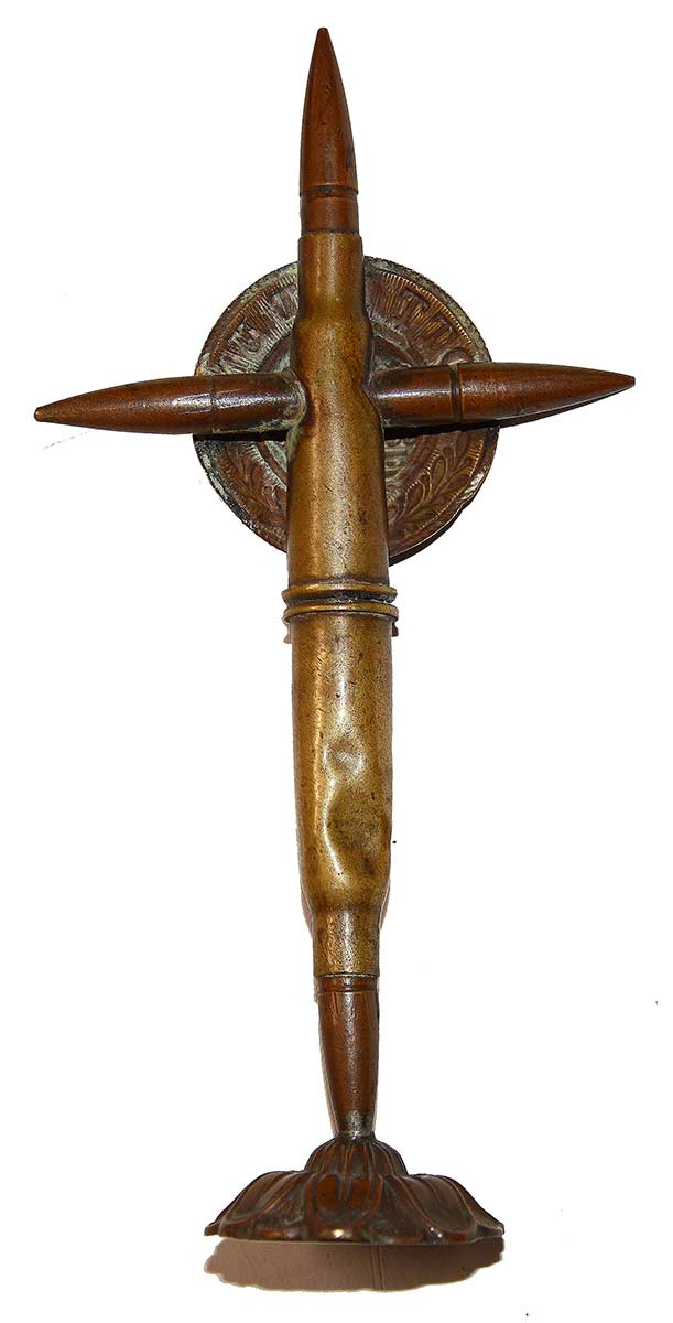 FANTASTIC WORLD WAR ONE TRENCH ART CRUCIFIX — Horse Soldier