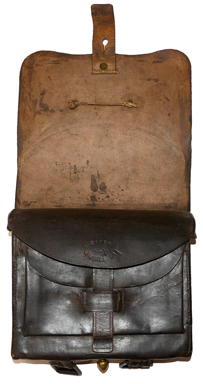 .58 CALIBER INFANTRY CARTRIDGE BOX BY BAKER AND MCKENNEY WITH SNY PLATE ...