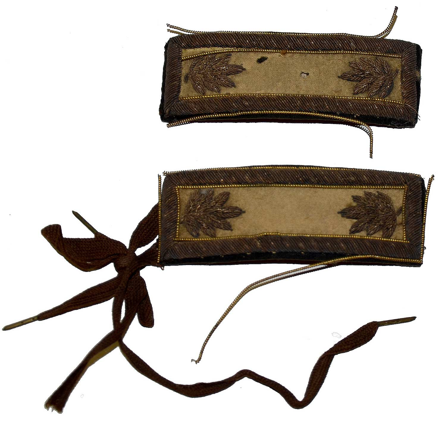 PAIR OF ID’D CIVIL WAR MAJOR OF CAVALRY SHOULDER STRAPS – MAJOR HENRY J ...