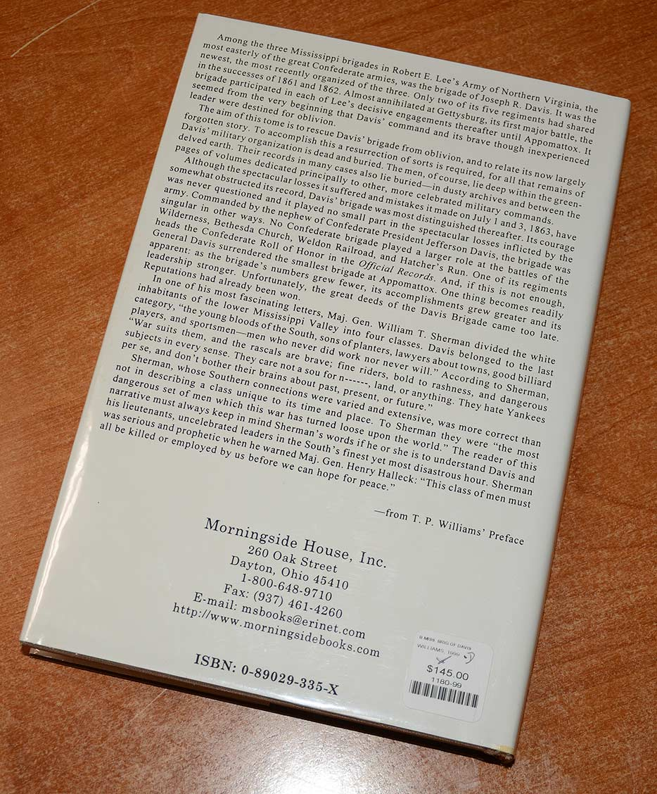 LIKE NEW COPY OF “THE MISSISSIPPI BRIGADE OF BRIG. GEN. JOSEPH R. DAVIS ...