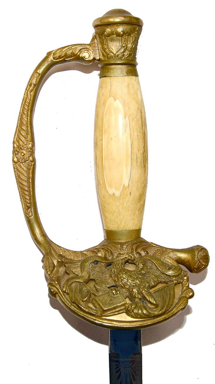 IMPRESSIVE CIVIL WAR MODEL 1860 STAFF SWORD WITH RARE COUNTERGUARD ...