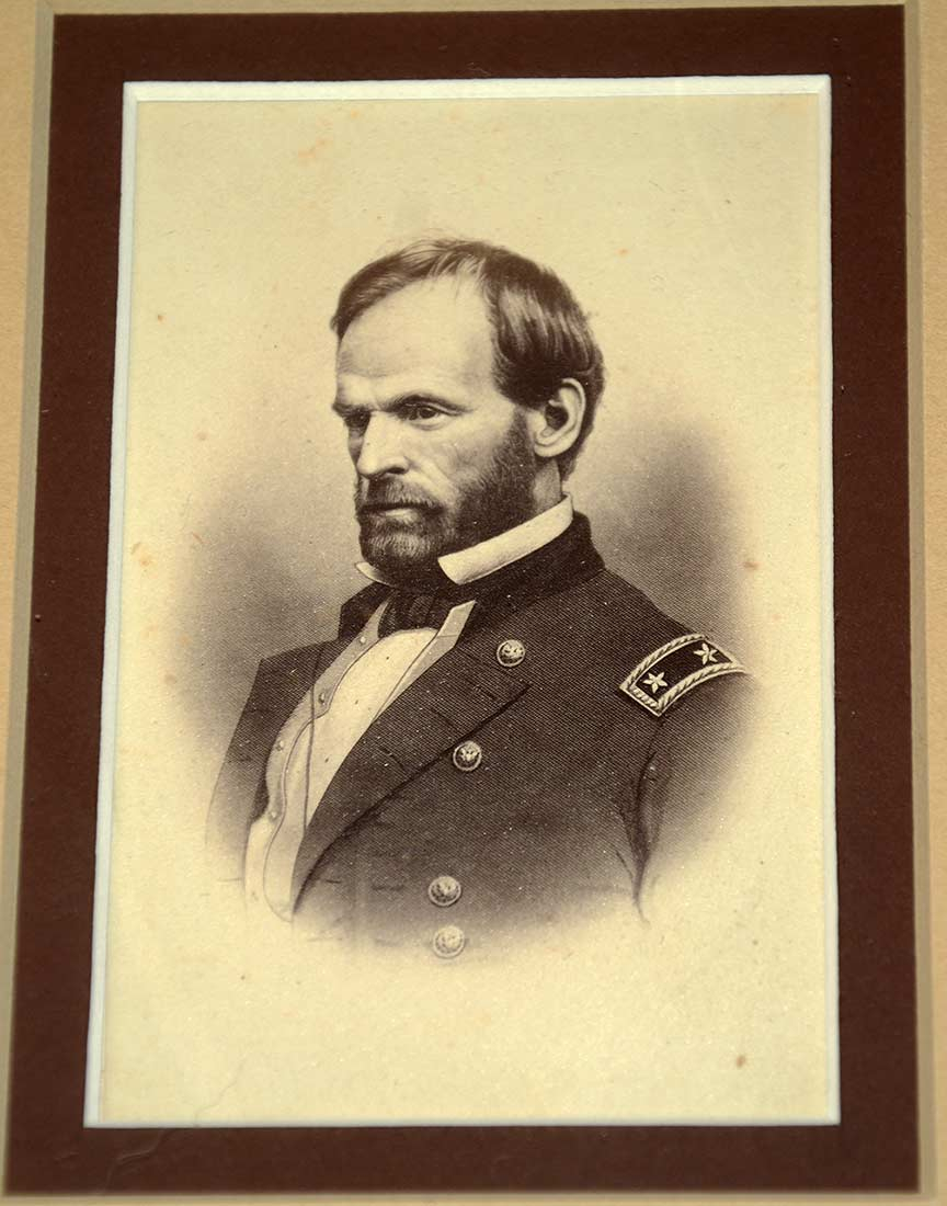 MAJOR GENERAL WILLIAM TECUMSEH SHERMAN - PORTRAIT CDV LITHOGRAPH / CUT ...