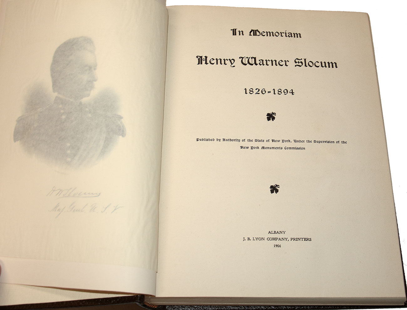 ORIGINAL & NICELY REBOUND COPY OF MAJOR GENERAL HENRY W. SLOCUM ...