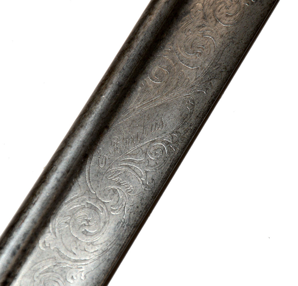 IMPORT NON-REGULATION FOOT OFFICER’S SWORD WITH UNUSUAL QUILL BACK ...