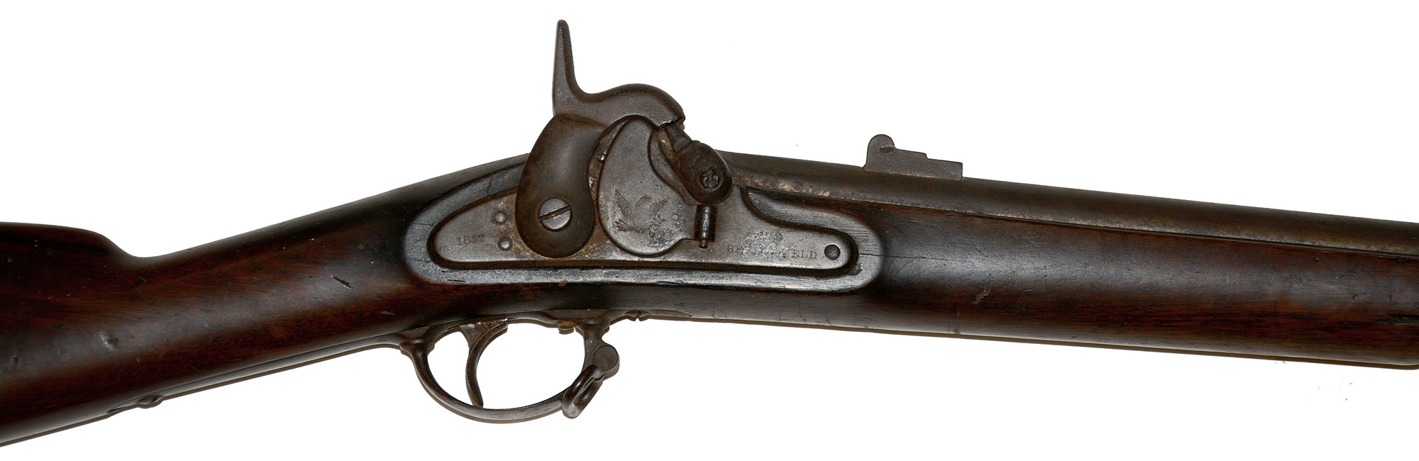 SPRINGFIELD M1855 RIFLE-MUSKET, DATED 1857, CONFEDERATE “CAPTURED ...