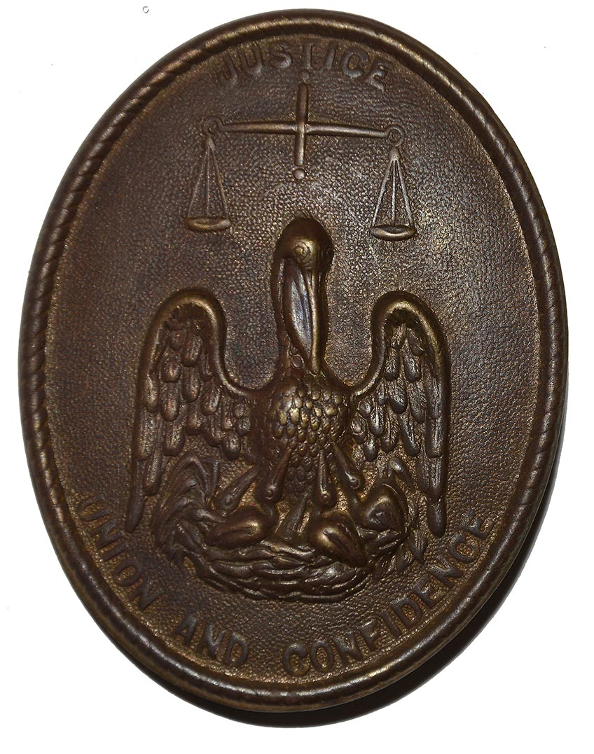 LOUISIANA MILITIA OVAL SHOULDER BELT PLATE — Horse Soldier