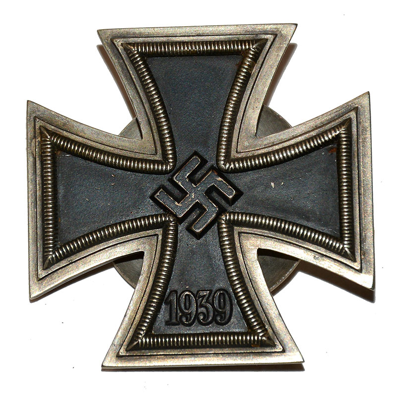 WORLD WAR TWO GERMAN IRON CROSS FIRST CLASS WITH SCREW FASTENER — Horse ...