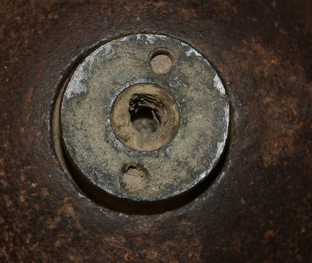 MINTY, C.S. 4.52" 12-LB SPHERICAL CASE-SHOT, LEAD SIDE-LOADER FOUND ...