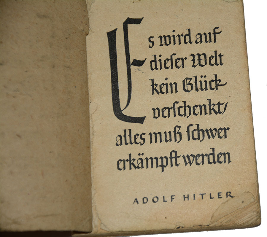 WW2 GERMAN 1945 POCKET DIARY — Horse Soldier