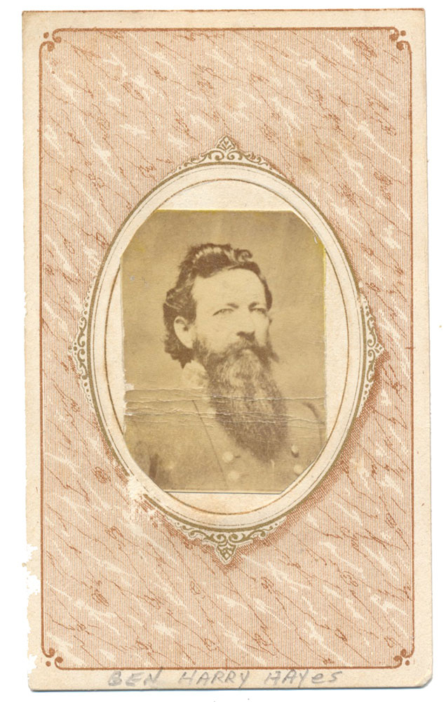 CDV OF CONFEDERATE GENERAL HARRY T. HAYS — Horse Soldier