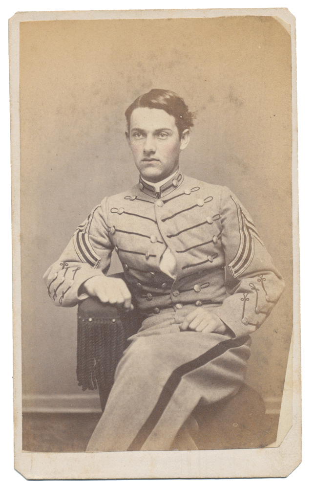 INK SIGNED CDV OF NEW MARKET VMI CADET JOHN F. TACKETT IN UNIFORM ...