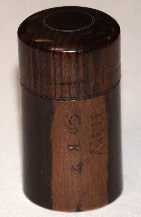 CIVIL WAR ROSEWOOD INKWELL — Horse Soldier