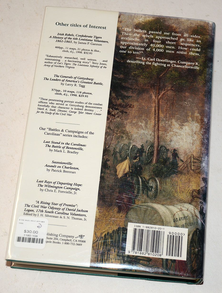 1998 EDITION OF THE HISTORY OF THE 26TH WISCONSIN — Horse Soldier