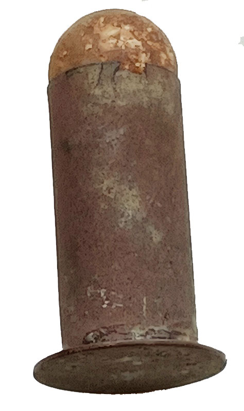 RELIC, .50 CALIBER MAYNARD CARTRIDGE WITH ROUND BALL — Horse Soldier