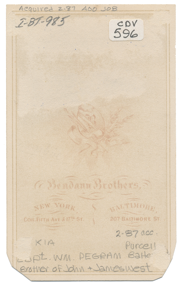 CDV OF CONFEDERATE CAPTAIN WILLIAM RANSOM JOHNSON PEGRAM — Horse Soldier