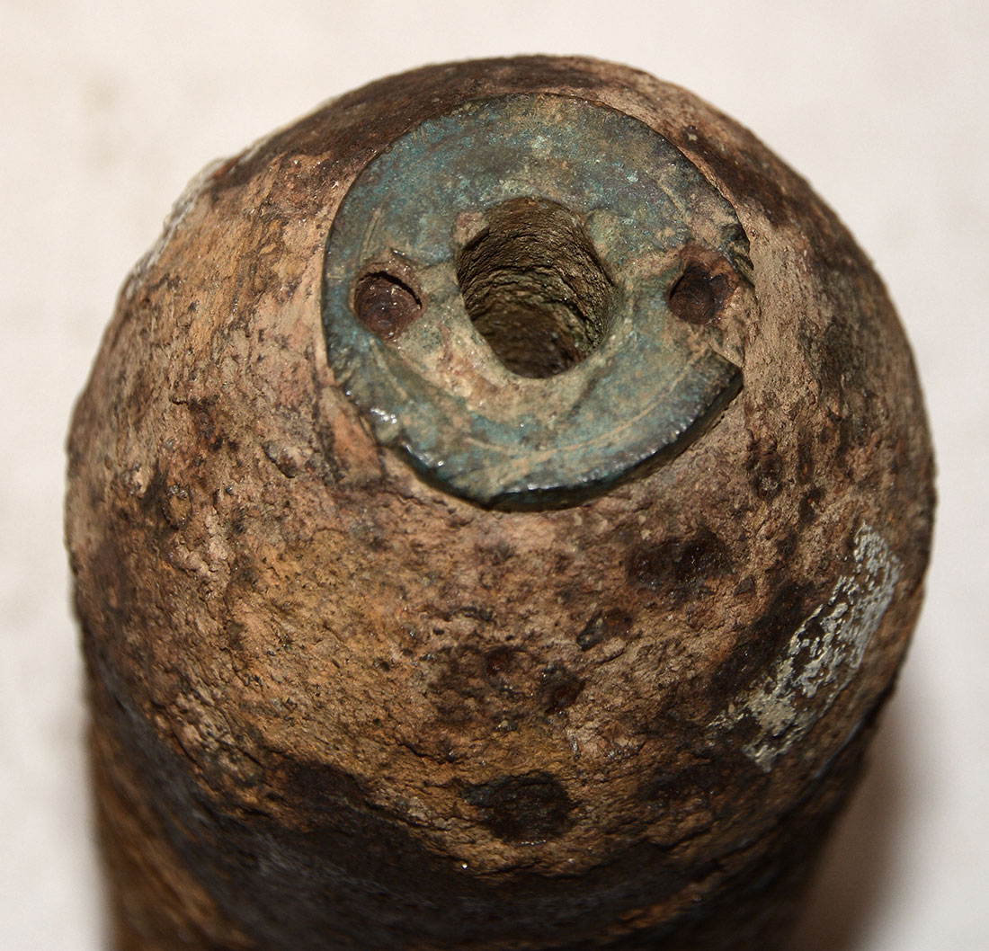 CONFEDERATE 3-INCH SMOOTH READ ARTILLERY SHELL FROM ANTIETAM — Horse ...