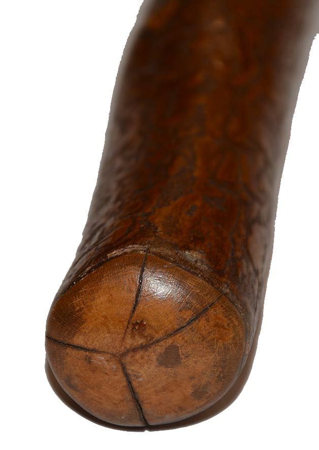 PYROGRAPHY CANE MADE FROM WOOD ON LITTLE ROUND TOP, WITH CORPS BADGES ...