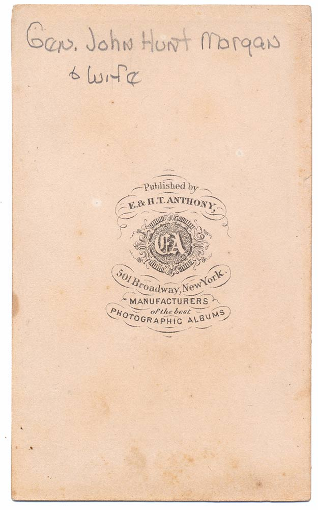 IMAGE OF CONFEDERATE GENERAL JOHN HUNT MORGAN & WIFE — Horse Soldier